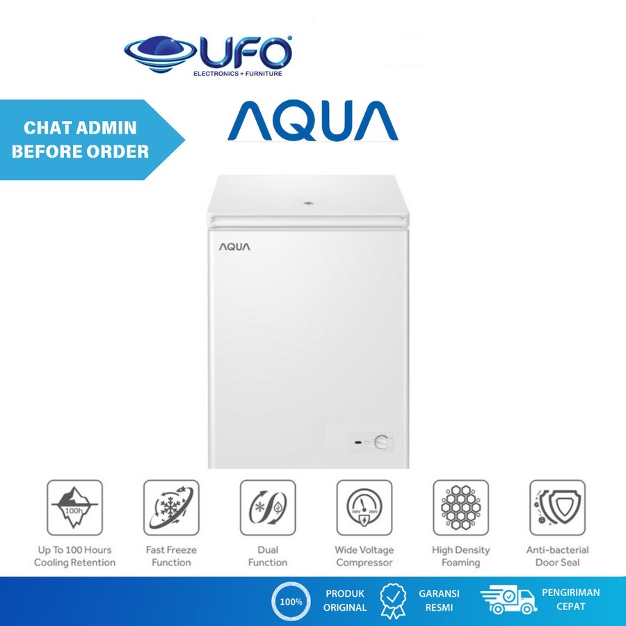 Jual AQUA AQF120MC CHEST FREEZER / FREEZER BOX 100L | Shopee Indonesia