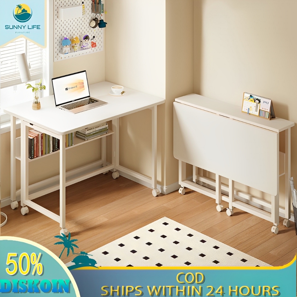 Jual Meja Belajar Portable Roda Meja Lipat Laptop Meja Portable Meja ...