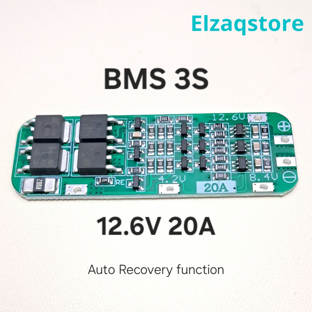 Jual BMS 3S 3-Series 12.6V 20A Modul Cas Baterai Protection Lithium ...
