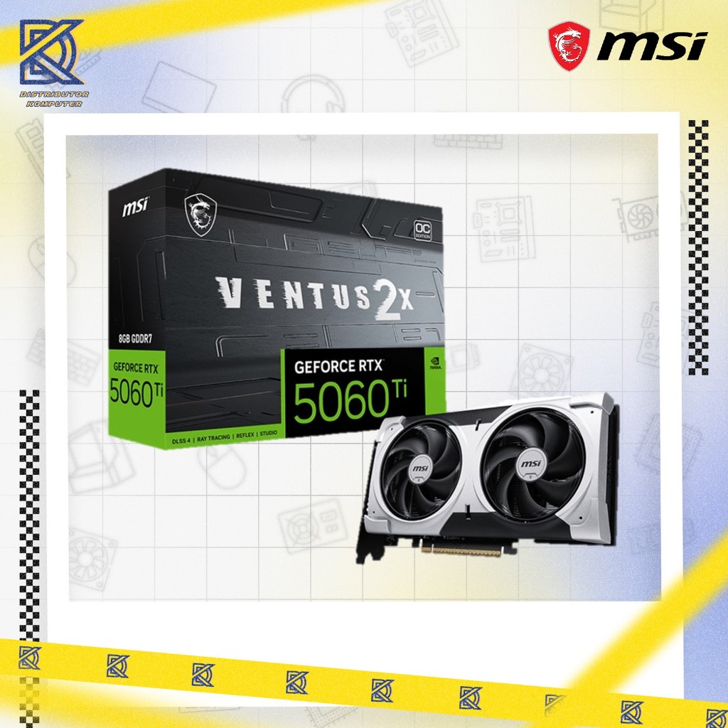 Jual MSI VGA GEFORCE RTX 5060 Ti VENTUS 2X OC PLUS 8GB GDDR7 | Shopee ...