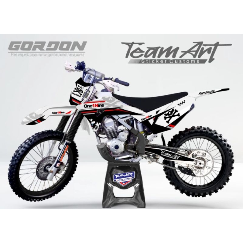 Jual decal stiker klx gordon full body custom nama dan nomor | Shopee ...