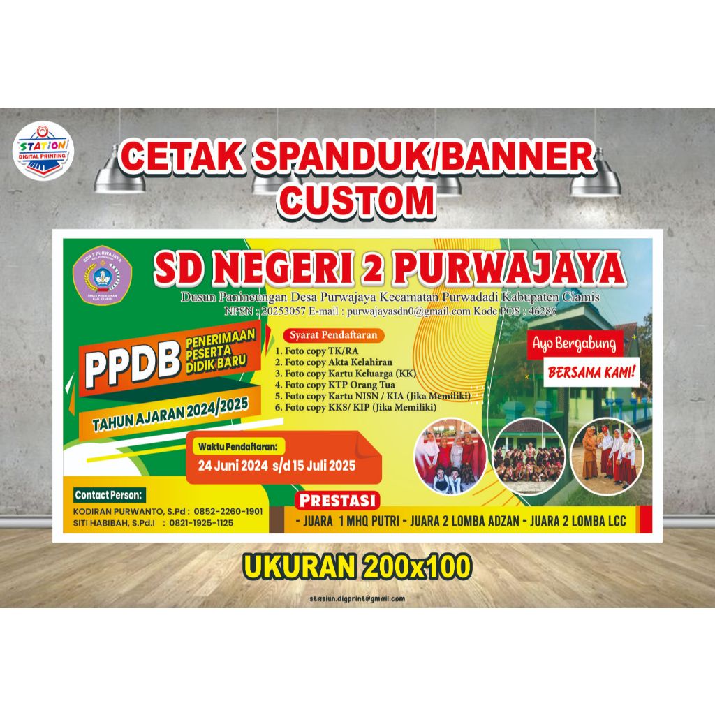 Jual SPANDUK PPDB SD/SMP/SMA CUSTOM | Shopee Indonesia