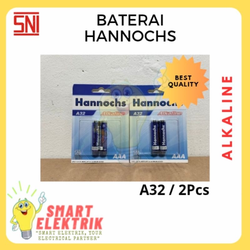 Jual HANNOCHS ALKALINE - Baterai AAA [ A32 ] / Batu Battery Alkaline / Batu Batrei Per Pcs ...