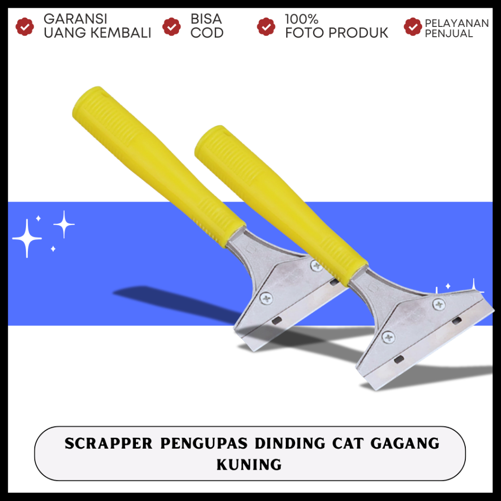 Jual SCRAPER SCRAPPER PENGUPAS DINDING CAT GAGANG KUNING 21CM | Shopee ...