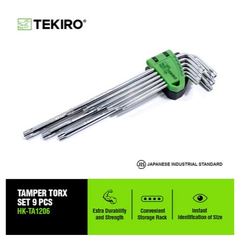 Jual TEKIRO SET KUNCI L TORX DENGAN Lubang 9 PCS KUNCI L BINTANG SET LUBANG TOOLS ALAT PERKAKAS ...