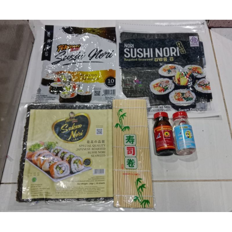 Jual ( BEST SELLER ) Paket bahan sushi tipe 4 lengkap halal nori sushi ...