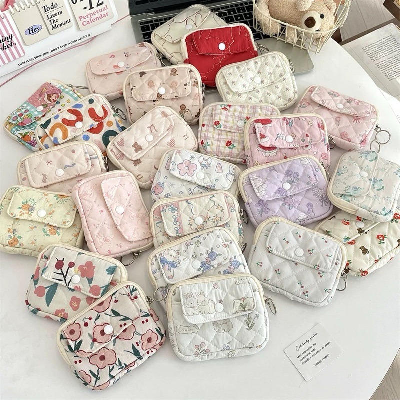 Jual Pouch kancing cetek motif lucu style korea serbaguna multifungsi wanita anak pouch kosmetik ...