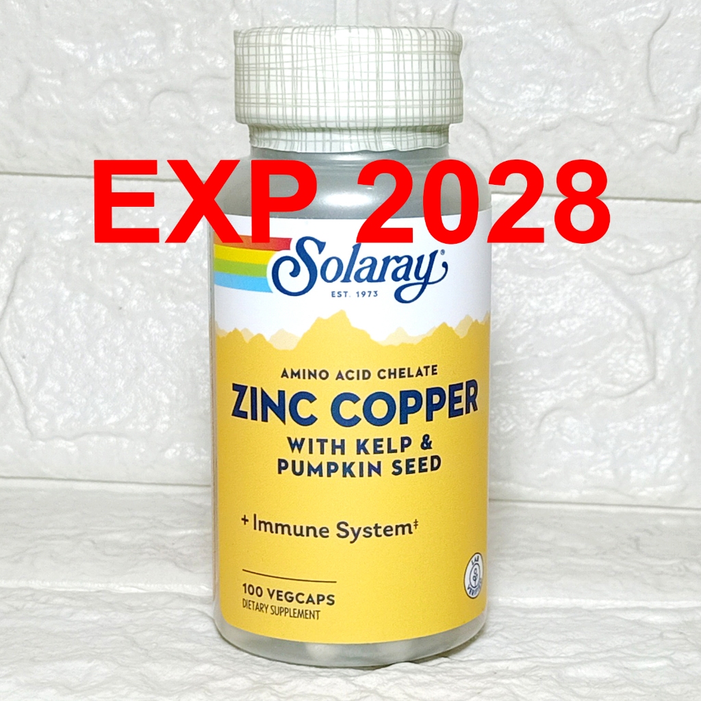 Jual Solaray Zinc Copper with Kelp & Pumpkin Seed 100 VegCaps | Shopee ...
