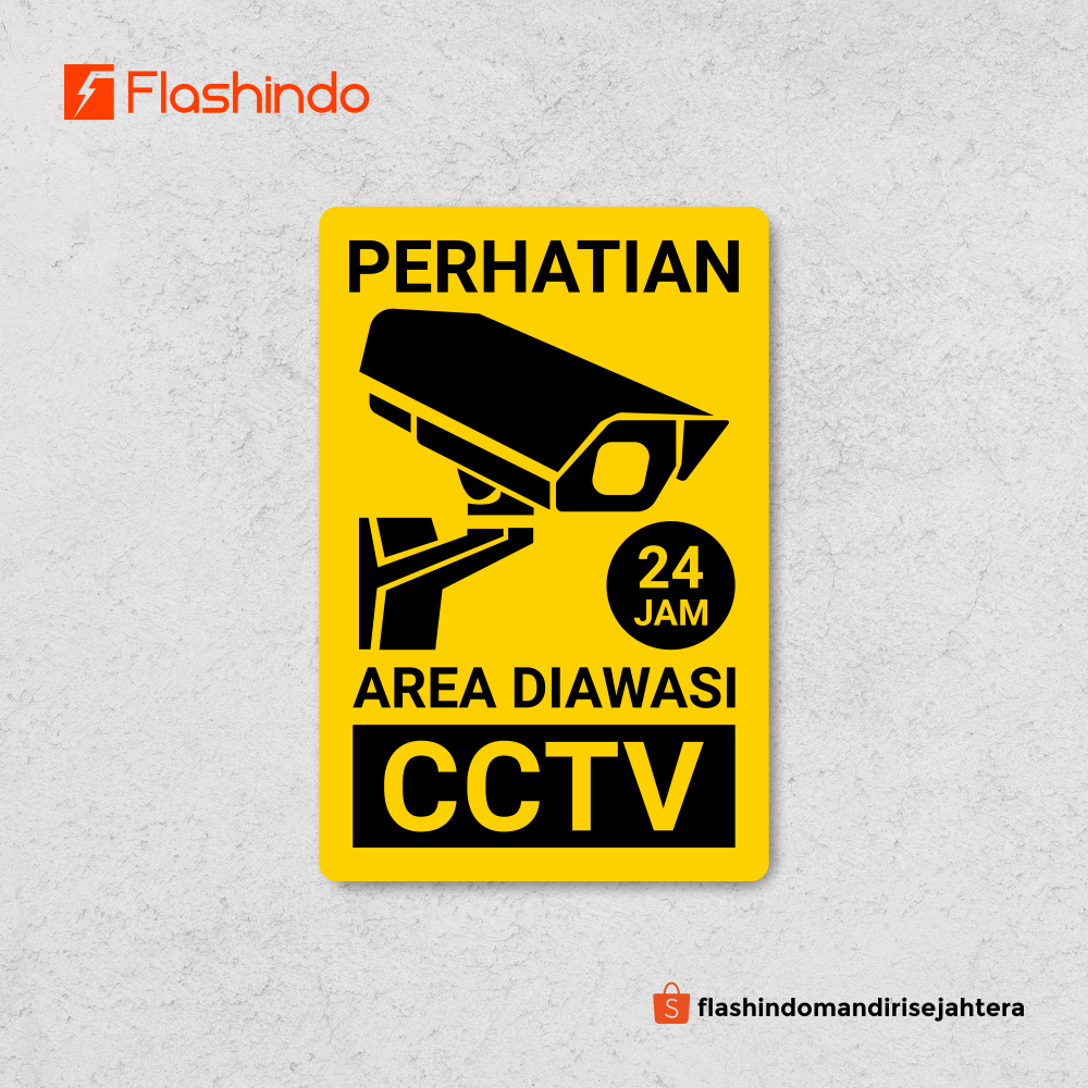 Jual Sign Age Papan Akrilik Tulisan Area Diawasi Kamera CCTV Signage ...