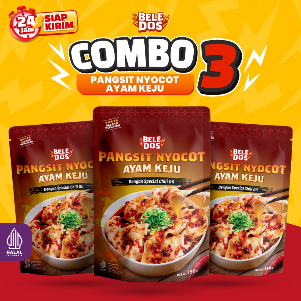 Jual Beledos Paket 3 Pangsit Nyocot Ayam Keju (dapat 3 pcs Pangsit ...