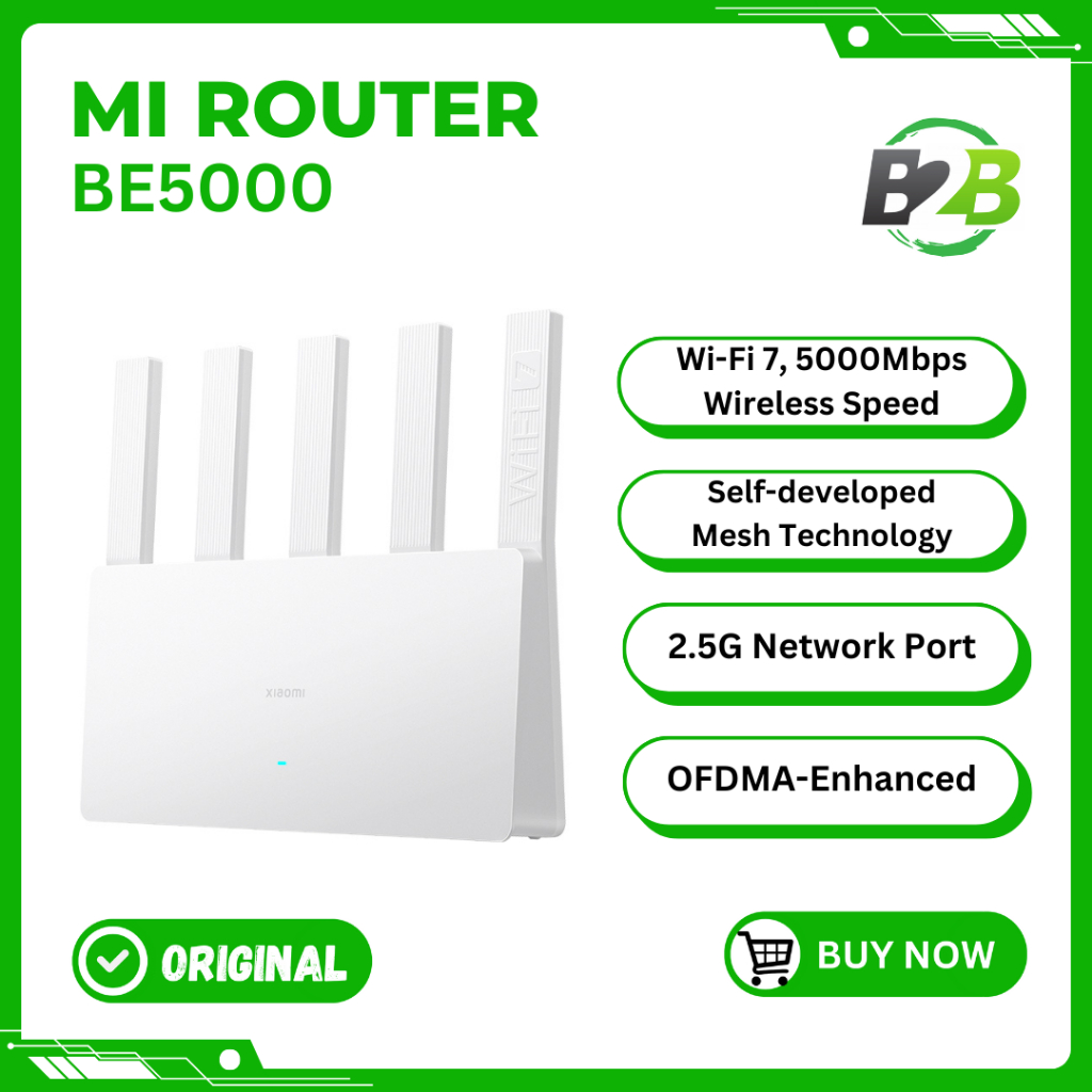 Jual Mi Router BE5000 WiFi 7 Mesh System 5000 Mbps OFDMA MLO Dual Band ...
