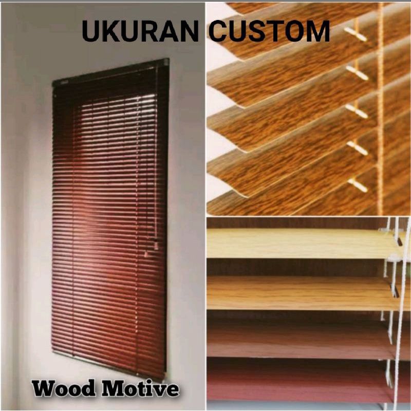 Jual Venetian Blind Krey Alumunium Indoor Motif Kayu Merk SHARP POINT ...