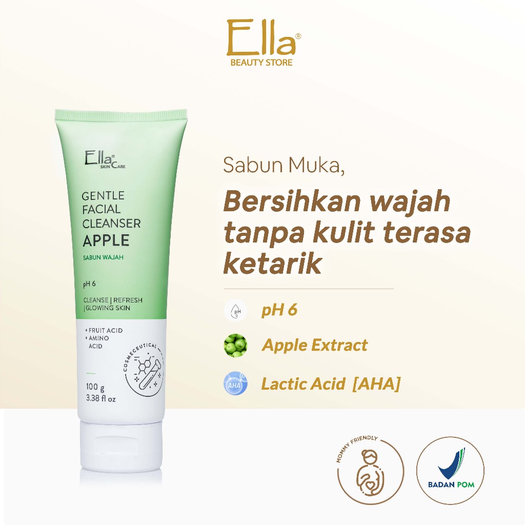 Jual Ella Skincare GENTLE FACIAL CLEANSER APPLE - Sabun pembersih wajah ...