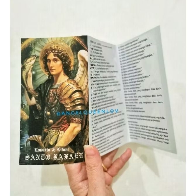 Jual Lembar Doa Rosario dan Litani Santo Rafael / Doa penyembuhan Santo ...
