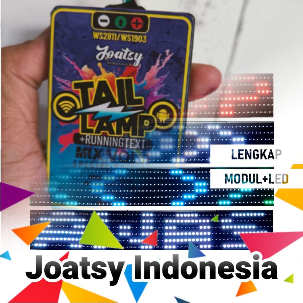 Jual Strobo Tail Lamp Indoor Mobil Jarak 5CM Satu Set Modul Text Mix ...