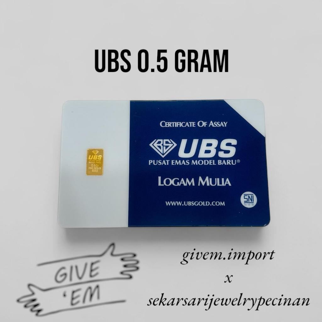 Jual 0.5 Gram UBS LM Logam Mulia Emas Batangan Investasi Emas ...