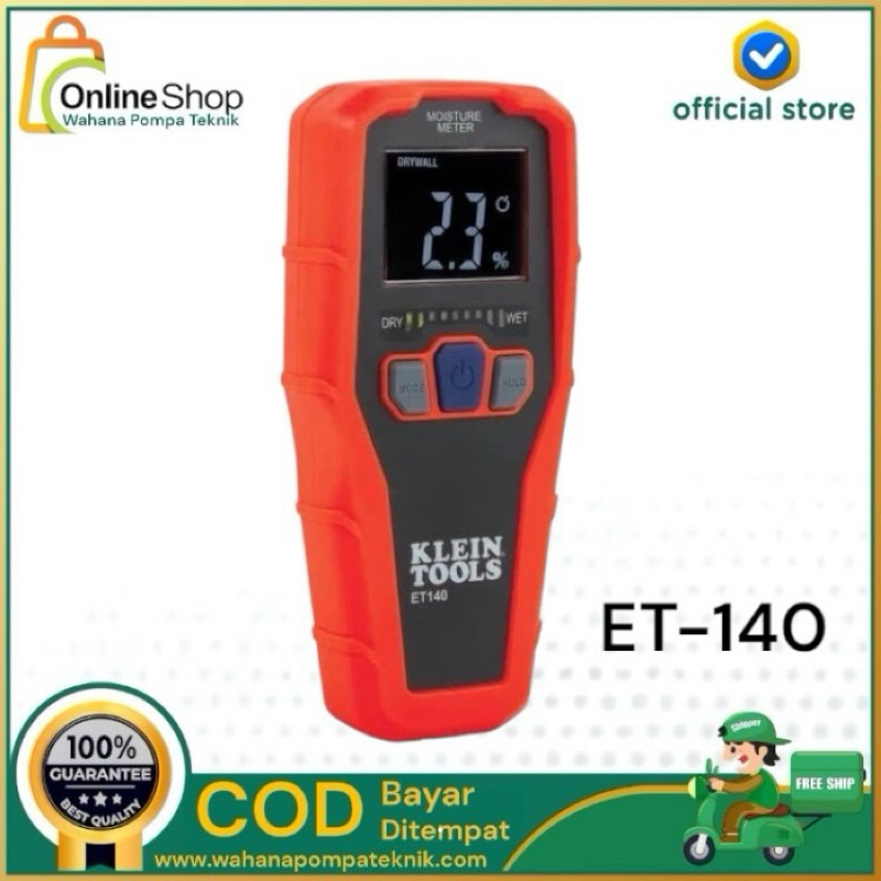 Jual Pinless Moisture Meter KLEIN TOOLS ET140 MC Tester Kayu Tembok ...
