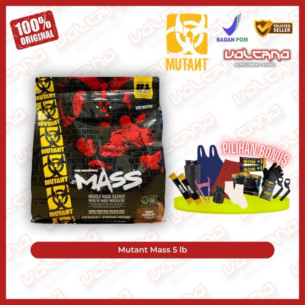 Jual Mutant Mass 5 lb Muscle Weight Gainer lbs bulking BPOM | Shopee ...