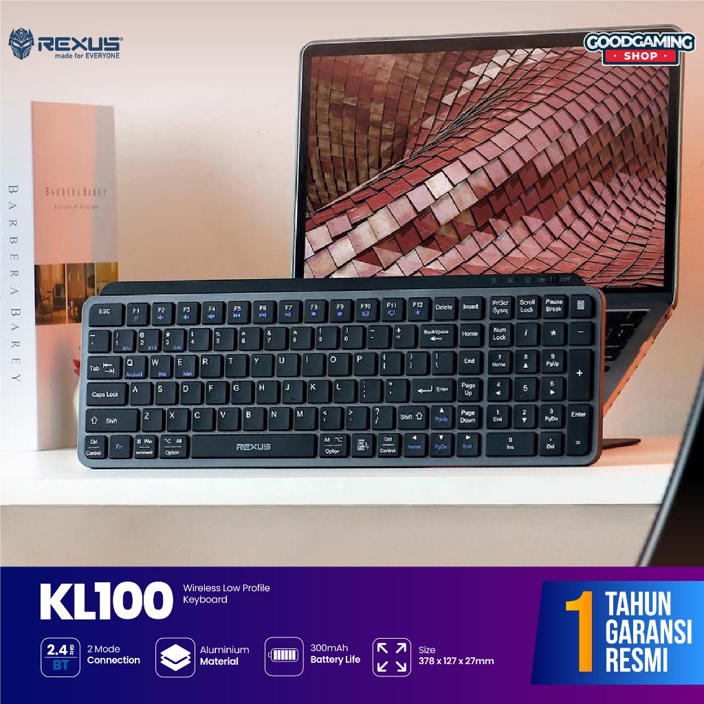 Jual Rexus KL100 / KL-100 Keyboard Bluetooth Wireless Office | Shopee Indonesia