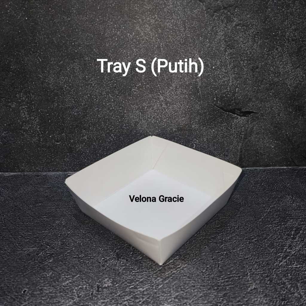 Jual Tray S Putih isi 50 pcs Food Tray White Paper size Small | Shopee ...