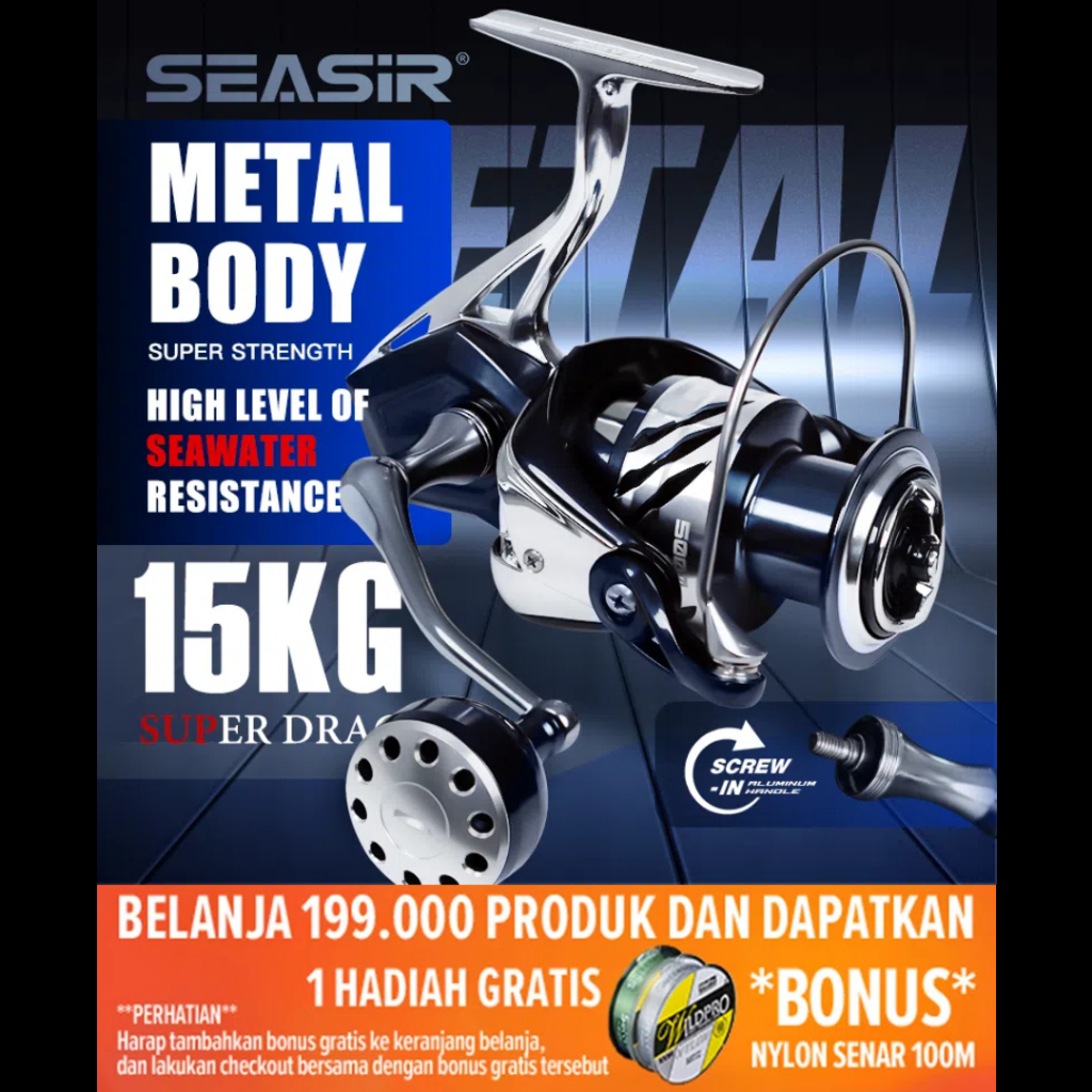 Jual [OFFICIAL] Reel Pancing Power Handle SEASIR CONTRA 5000 6000 SW ...