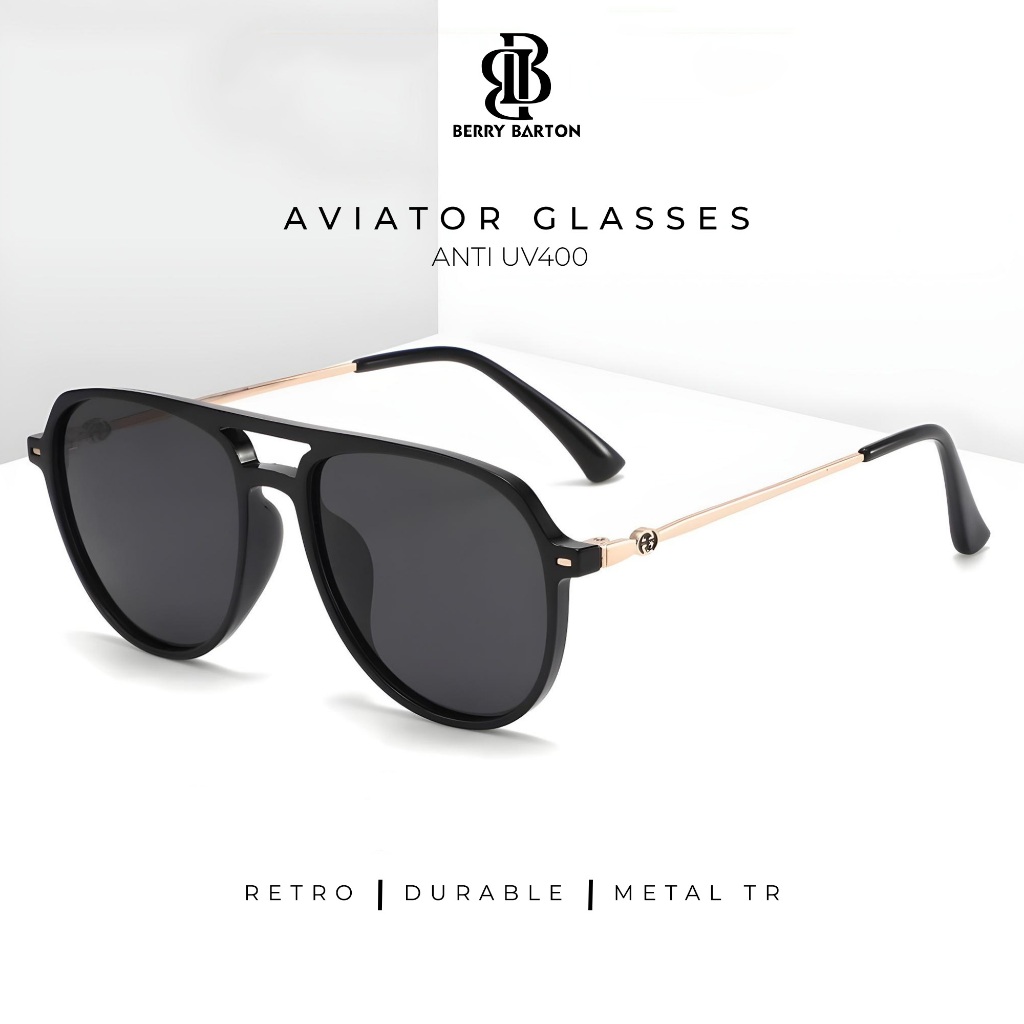 Jual Berrybarton - Kacamata Hitam Aviator TR90 Outdoor Sunglasses Anti UV400 Pria 288 | Shopee ...
