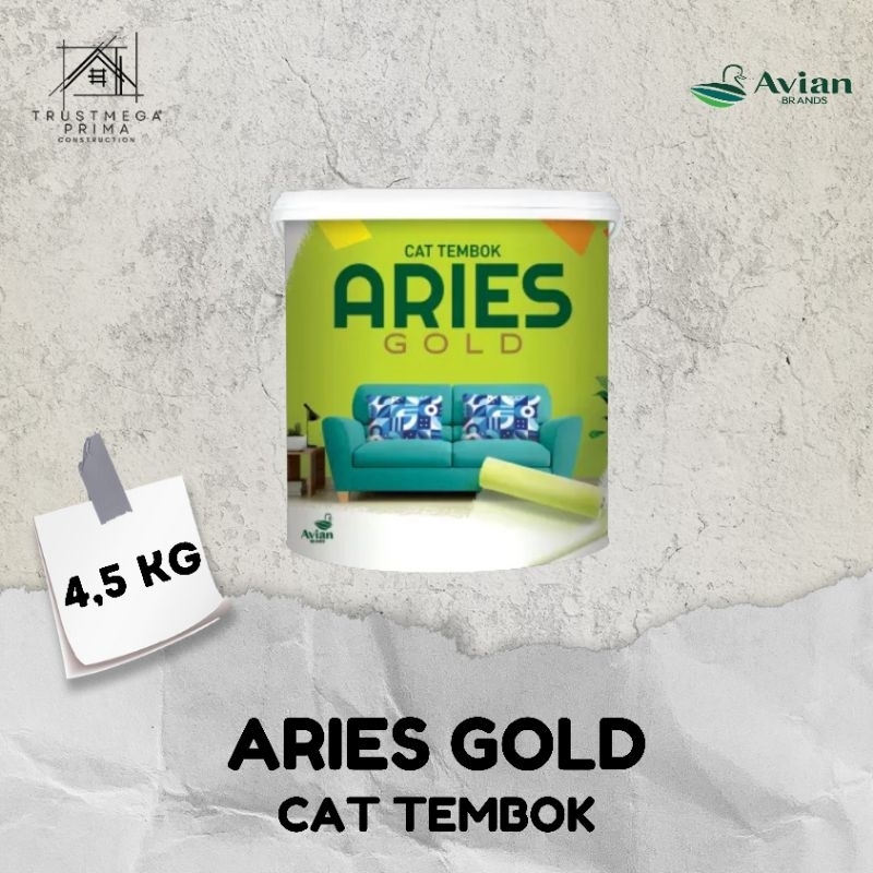 Jual CAT TEMBOK ARIES GOLD 4,5 KG WARNA LENGKAP | Shopee Indonesia
