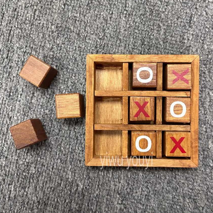 Jual Mainan Edukasi Anak TIC TAC TOE/BOARD GAME WOODEN PUZZLE CHESS XO ...
