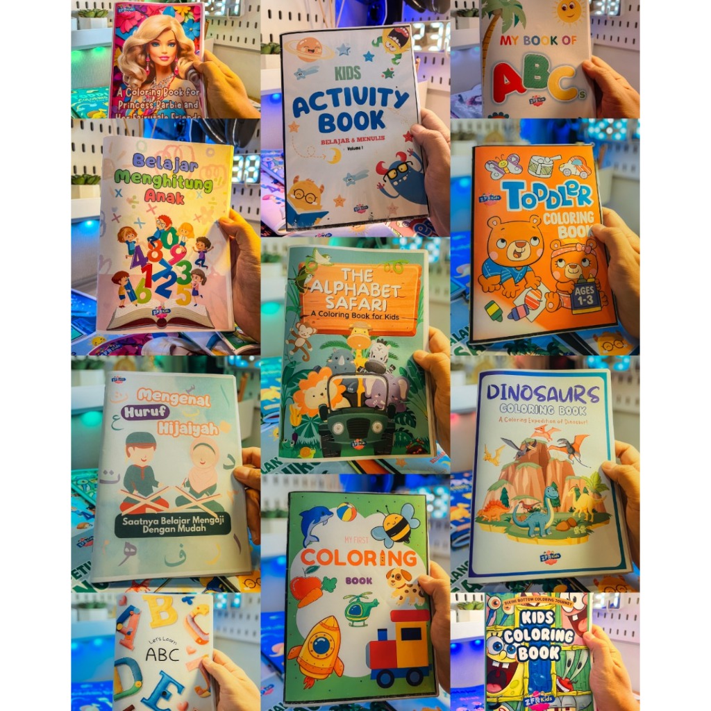 Jual Buku Calistung & Mewarnai Anak TK PAUD SD (50 Lembar, Berwarna ...