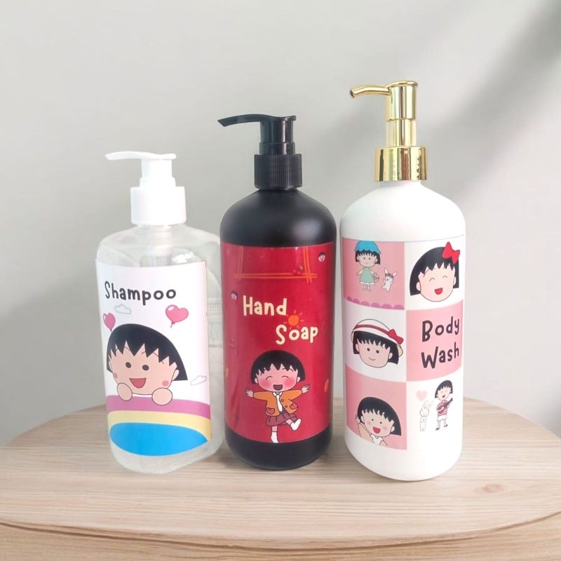 Jual Chibi maruko chan botol sabun mandi body wash botol isi ulang ...