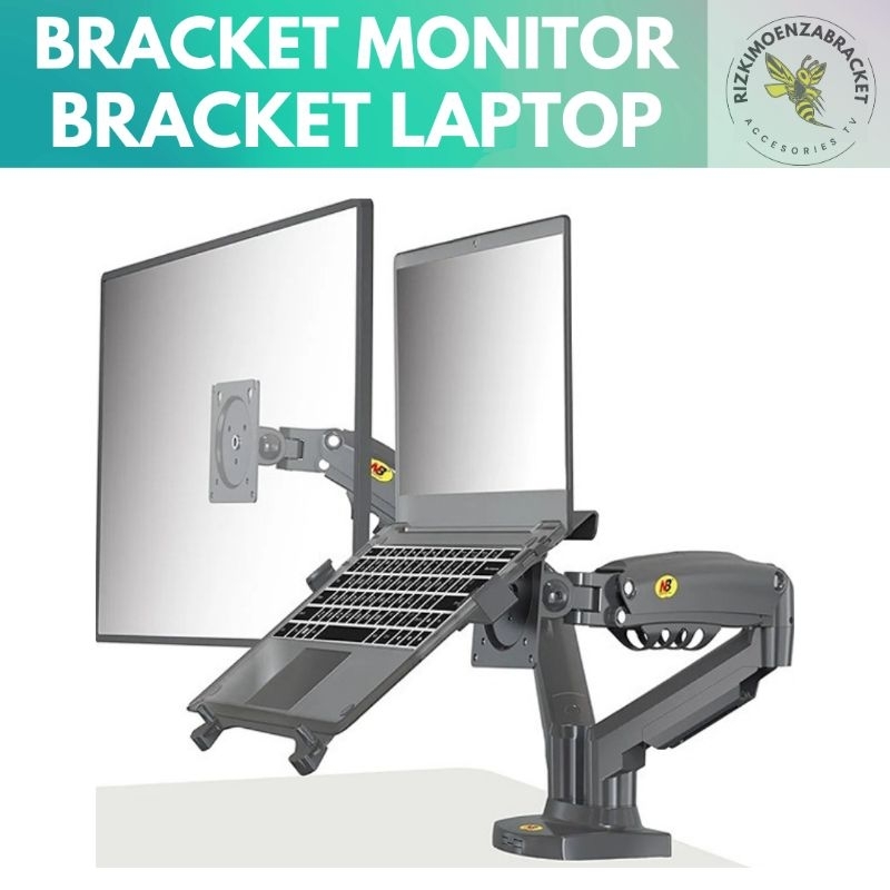 Jual Bracket Braket Monitor Plus Tray Monitor Dan Laptop 14 - 27 Inch ...