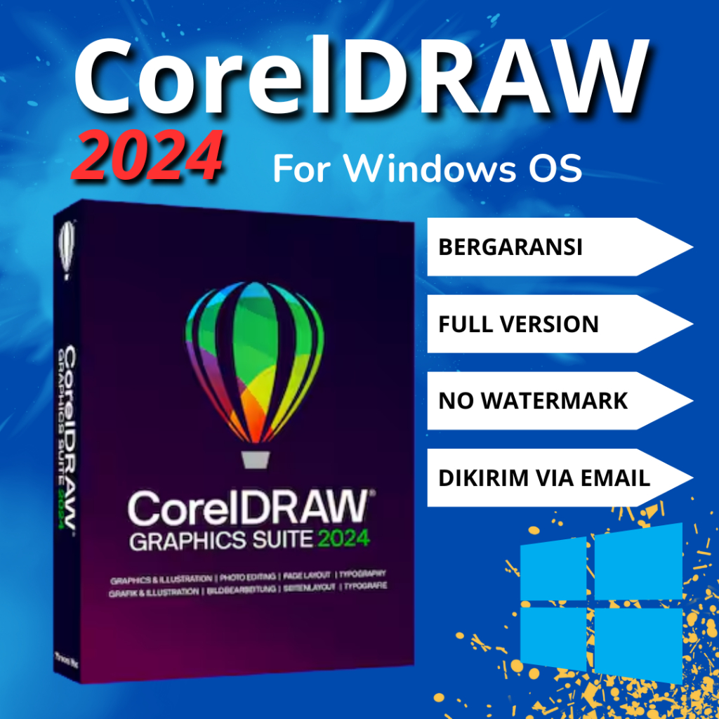 Jual CorelDraw 2024 GARANSI PERMANEN Bisa dipakai Online Corel Graphics Suite WIN | Shopee Indonesia