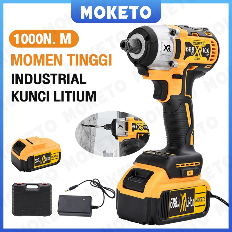 Jual 688V Cordless Impact Wrench 1000N.M Mesin Impact Baterai impek ...