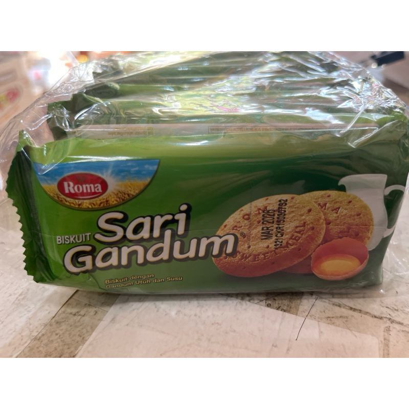 Jual Original Roma Sari Gandum Sachet Perpak 39gr x 10 Pcs | Shopee ...