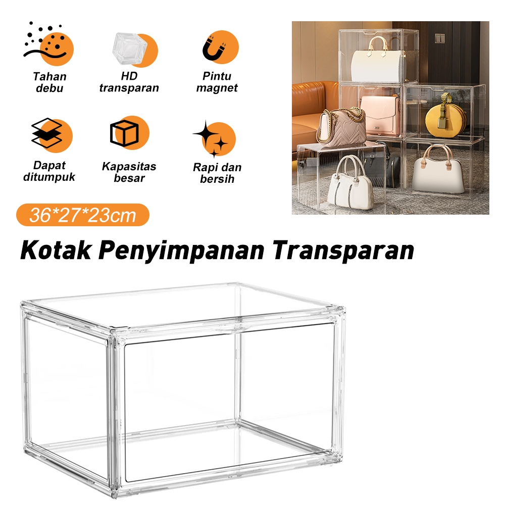 Jual Amicabledut Transparent Storage Box Acrylic Display Box Tas ...
