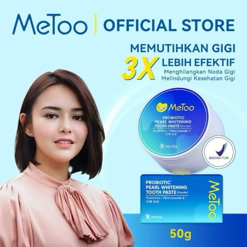 Jual METOO PROBIOTIC PEARL WHITENING TOOTH POWDER | Shopee Indonesia