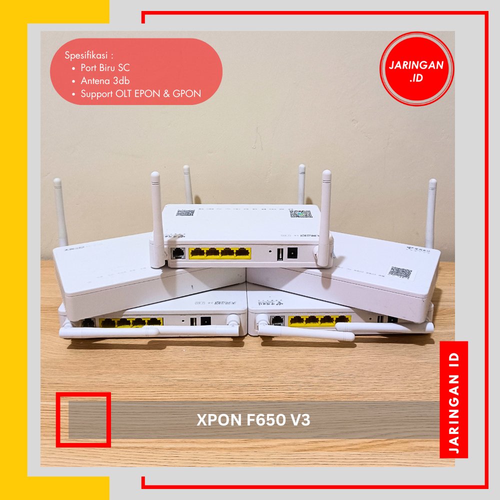 Jual 5 PCS ONT XPON F650 V3 SUPPORT EPON & GPON TANPA ADAPTOR | Shopee ...