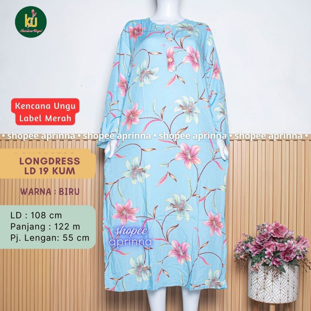 Jual COD LD 19/20 KUM Daster Panjang Batik Kencana Ungu Asli Original ...