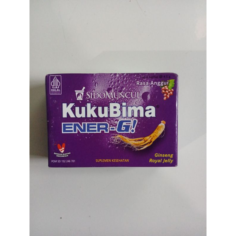 Jual KukuBima Ener-G 1 Rasa Anggur 1 Box isi 6 Sachet | Shopee Indonesia