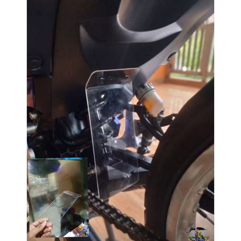 Jual penahan lumpur mudfrap akrilik bening 3 Mili Yamaha MX king old ...