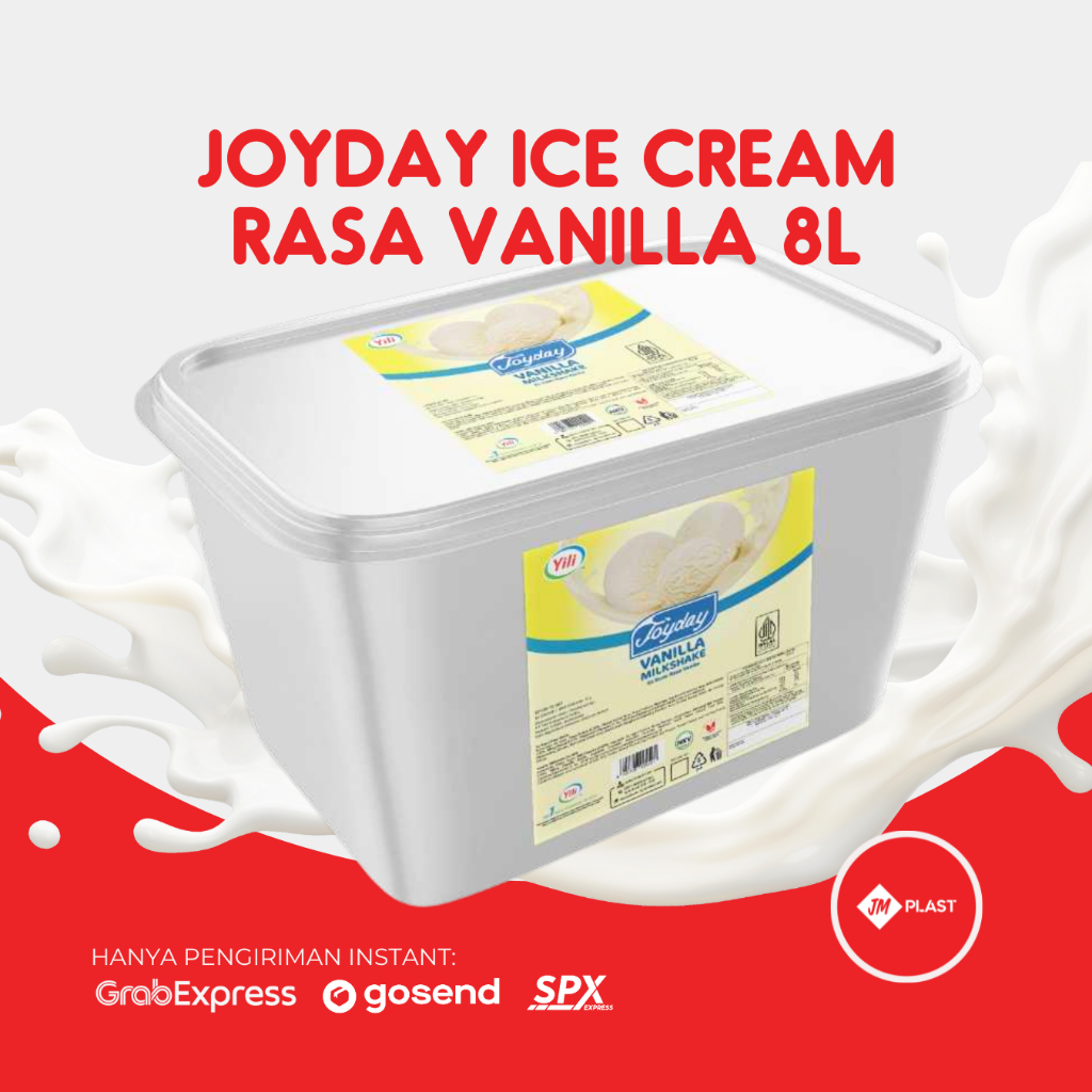 Jual ICE CREAM JOYDAY VANILLA 8 LTR, ES KRIM VANILLA 8 LITER JOY DAY ...