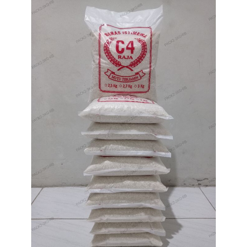 Jual Beras C4 Medium Pack 3 kg | Shopee Indonesia
