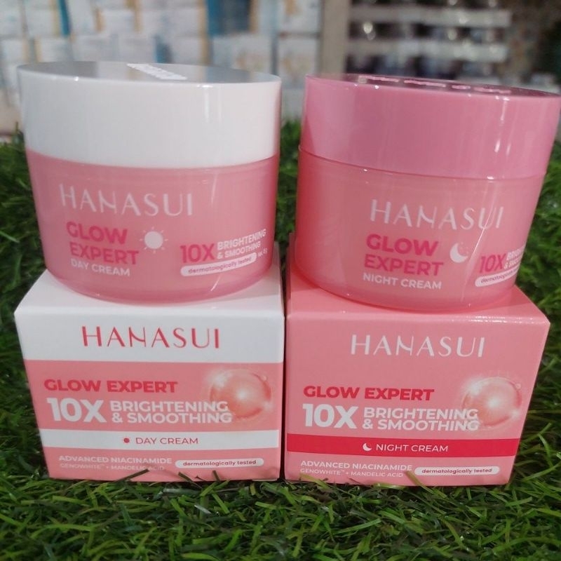 Jual PAKET HANASUI GLOW EXPERT DAY+NIGHT PINK (CREAM SIANG MALAM ...