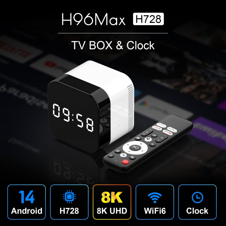Jual Android Tv Box H96 MAX Alwinner H728 4GB/128GB ANDROID 14 WIFI6 8K ...