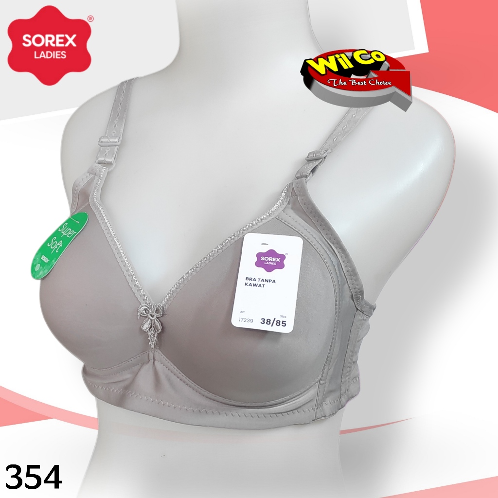 Jual K354 Sorex Bra Pakai Busa Tanpa Kawat Cup Besar 36c - 42c Tiga Pengait | Shopee Indonesia