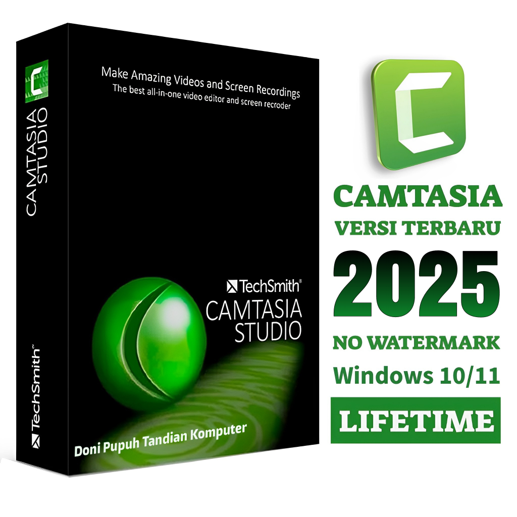 Jual Camtasia Full Version Lifetime + Video Cara Install | Shopee Indonesia