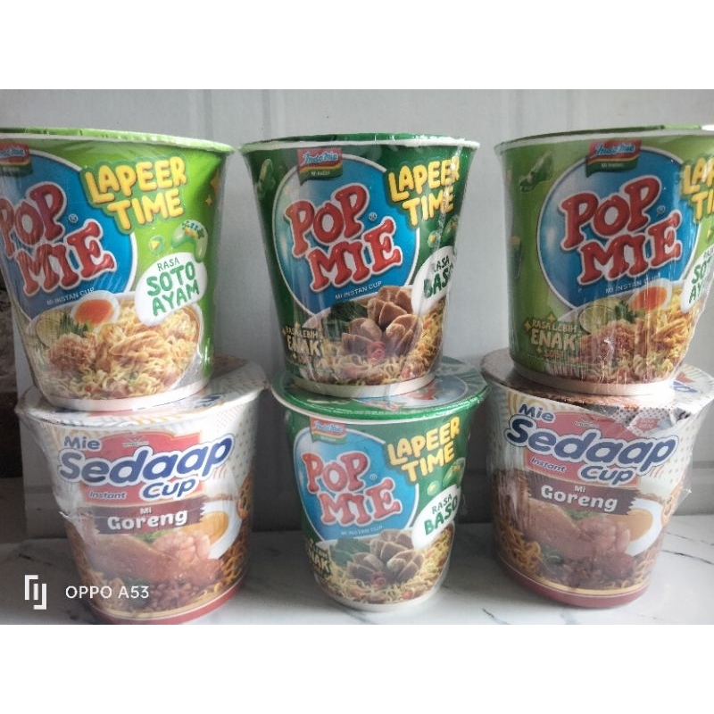 Jual Pop mie/ sedap cup/ goreng/baso/soto/rawit bingit / baso bleduk ...