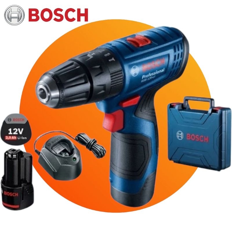 Jual ORIGINAL BOSCH CORDLESS DRILL GSB 120 Li (2 BATTERY 1 CHARGER) BOR ...