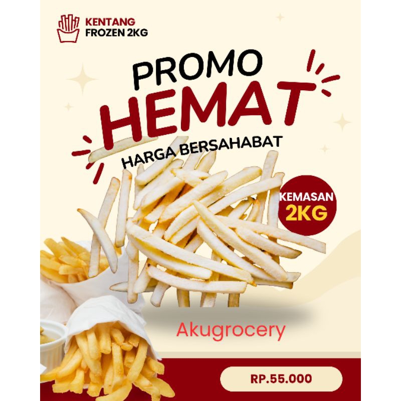 Jual kentang frozen import halal 2kg | Shopee Indonesia