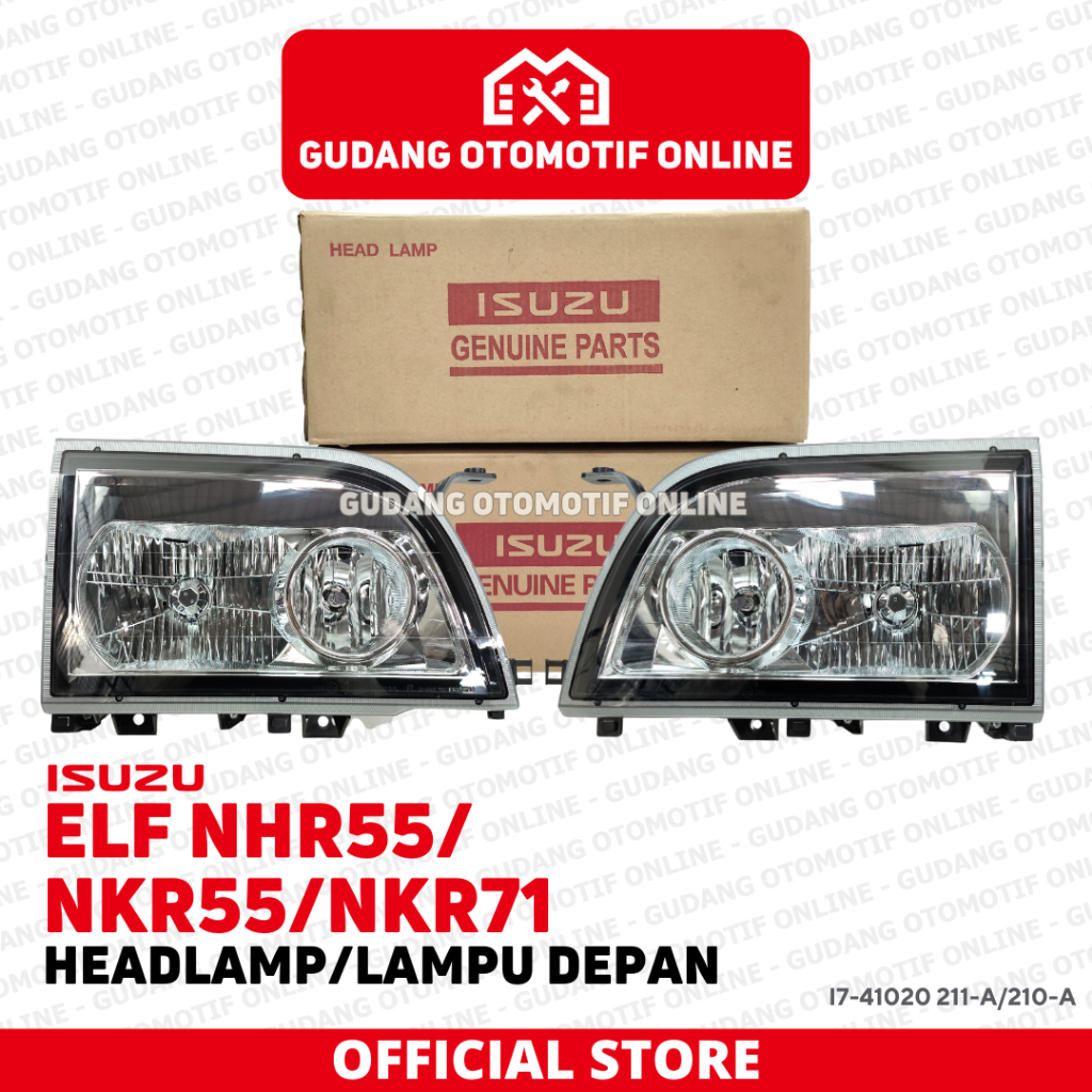 Jual Headlamp Kanan Kiri Lampu Depan Isuzu ELF NHR55 NKR55 NKR71 NHR ...